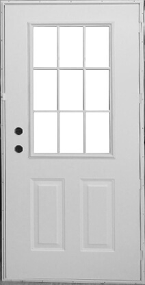 KINRO 5500 Series Outswing Entry Doors | 9-Lite Window | 32" x 76 ...