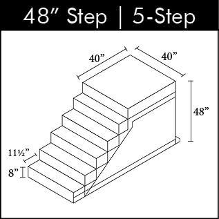 Wood Step 48" x 40" x 40"
